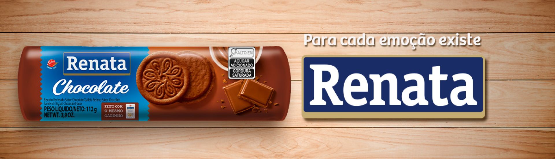 Biscoito Renata Recheado Chocolate - Renata